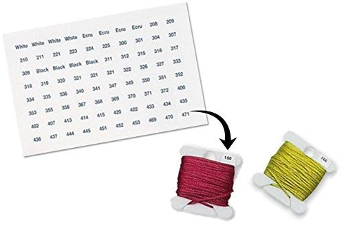 Embroidery Floss Organizer Box - 17 Compartments with 100 Hard Plastic ...